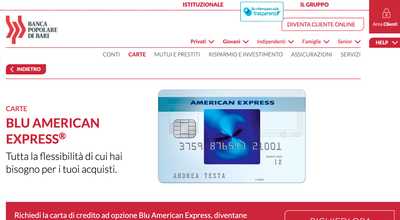 ᐈ Carta di credito Blue American Express Banca Popolare di Bari | 💳 ...